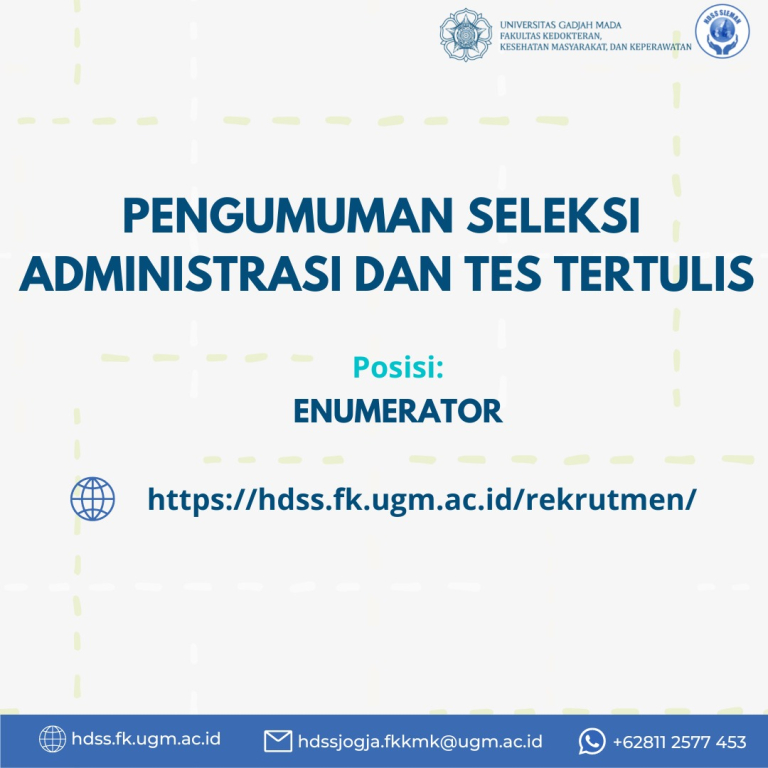 Rekrutmen – HDSS Fakultas Kedokteran UGM